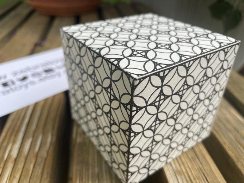 3D Cube-papercraft Hexahedron Printable Model-pdf Template-platonic ...