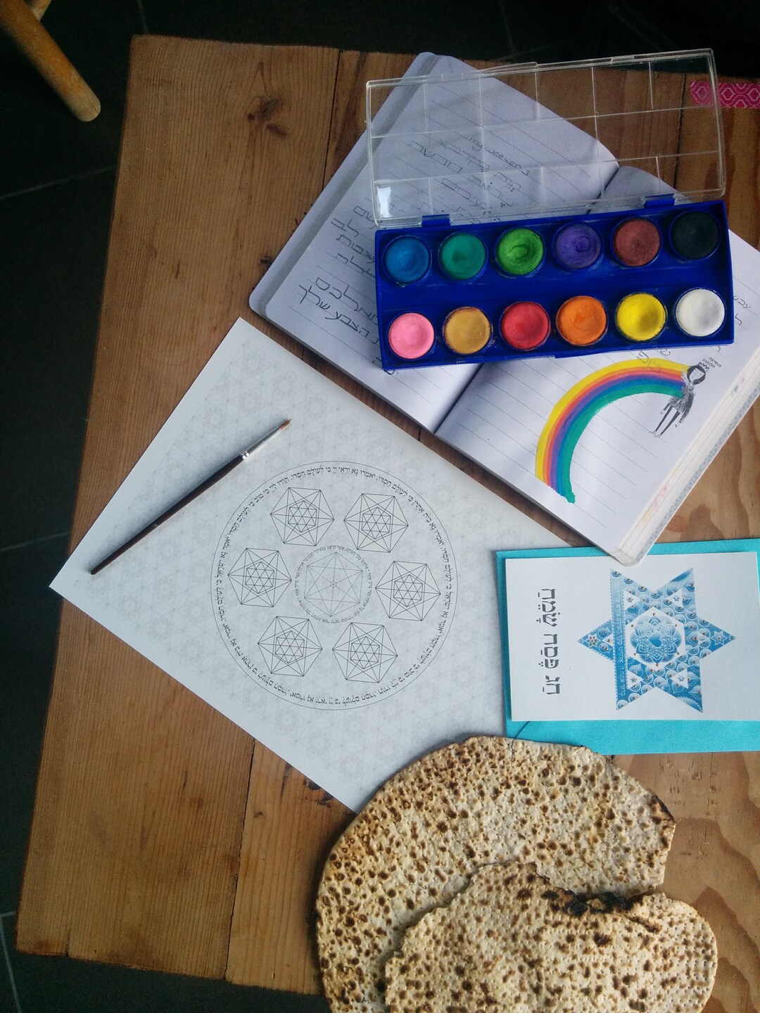 Happy Passover Seder Plate Coloring Page-metatrons Cube-matzah Blessing ...