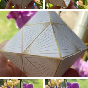 Gold Octahedron 3D Model Paper Craft Template-diy Home Décor Ideas ...