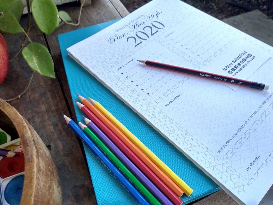 Plan. Aim High Journaling Page-printable Writing Journal Template ...