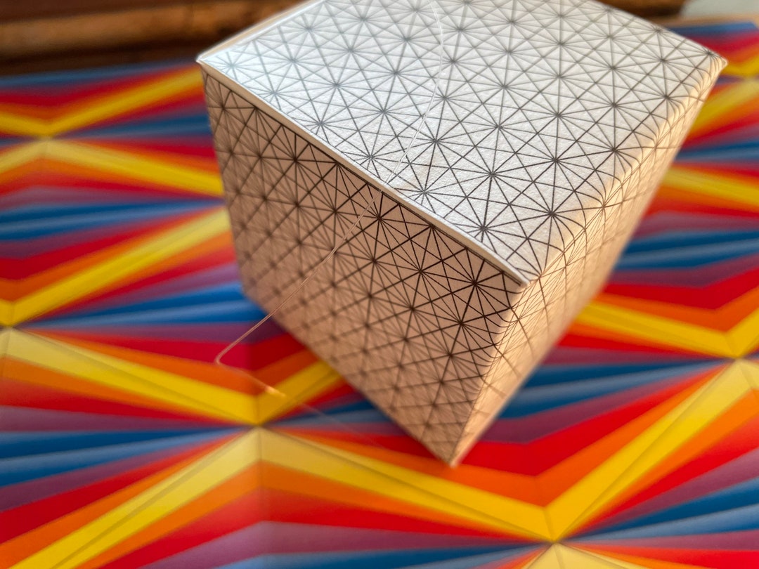 Paper Cube-geometric Ornament-craft 3d-template Pdf-holiday Decorations ...