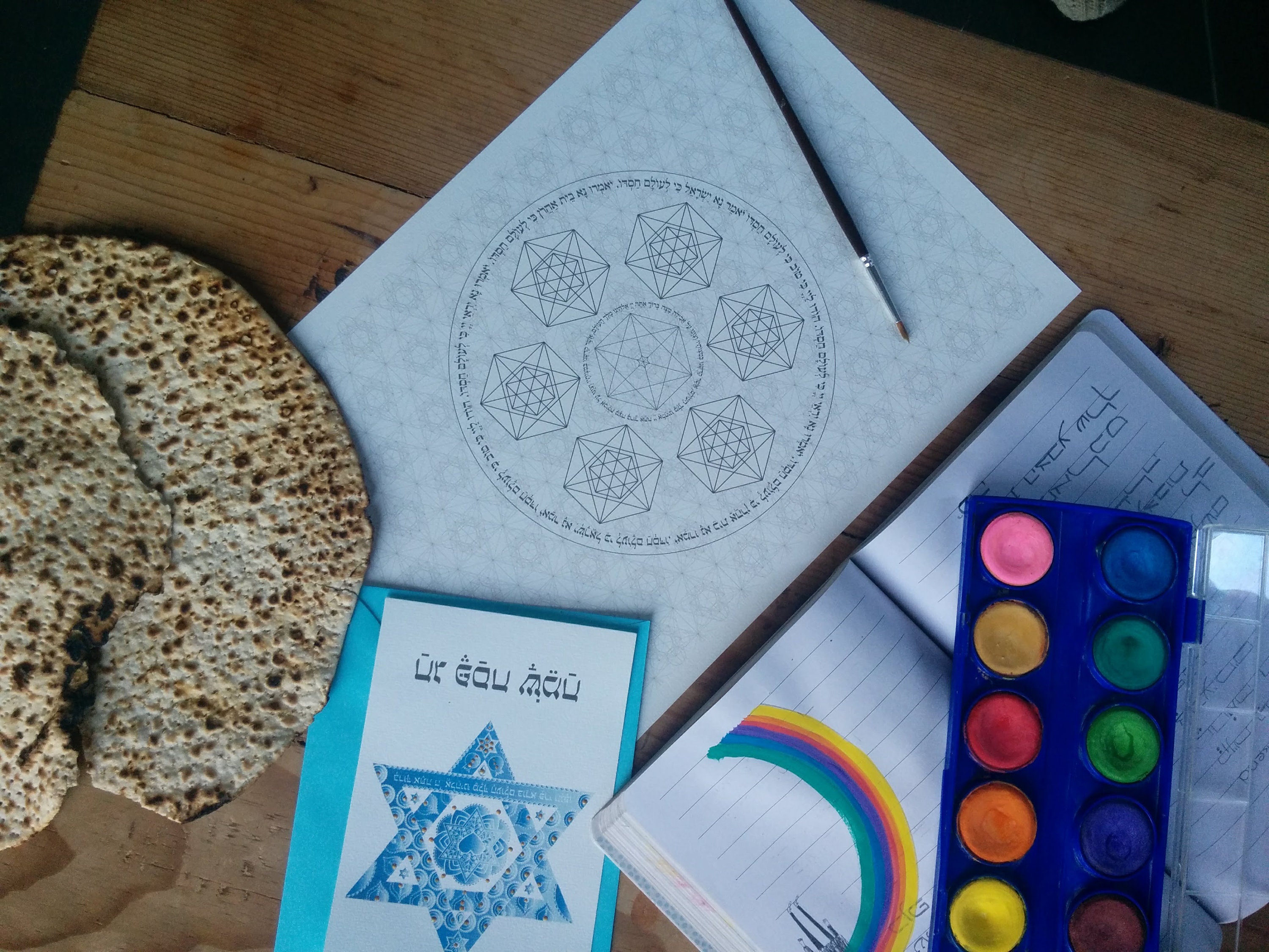Happy Passover Seder Plate Coloring Page-metatrons Cube-matzah - Etsy