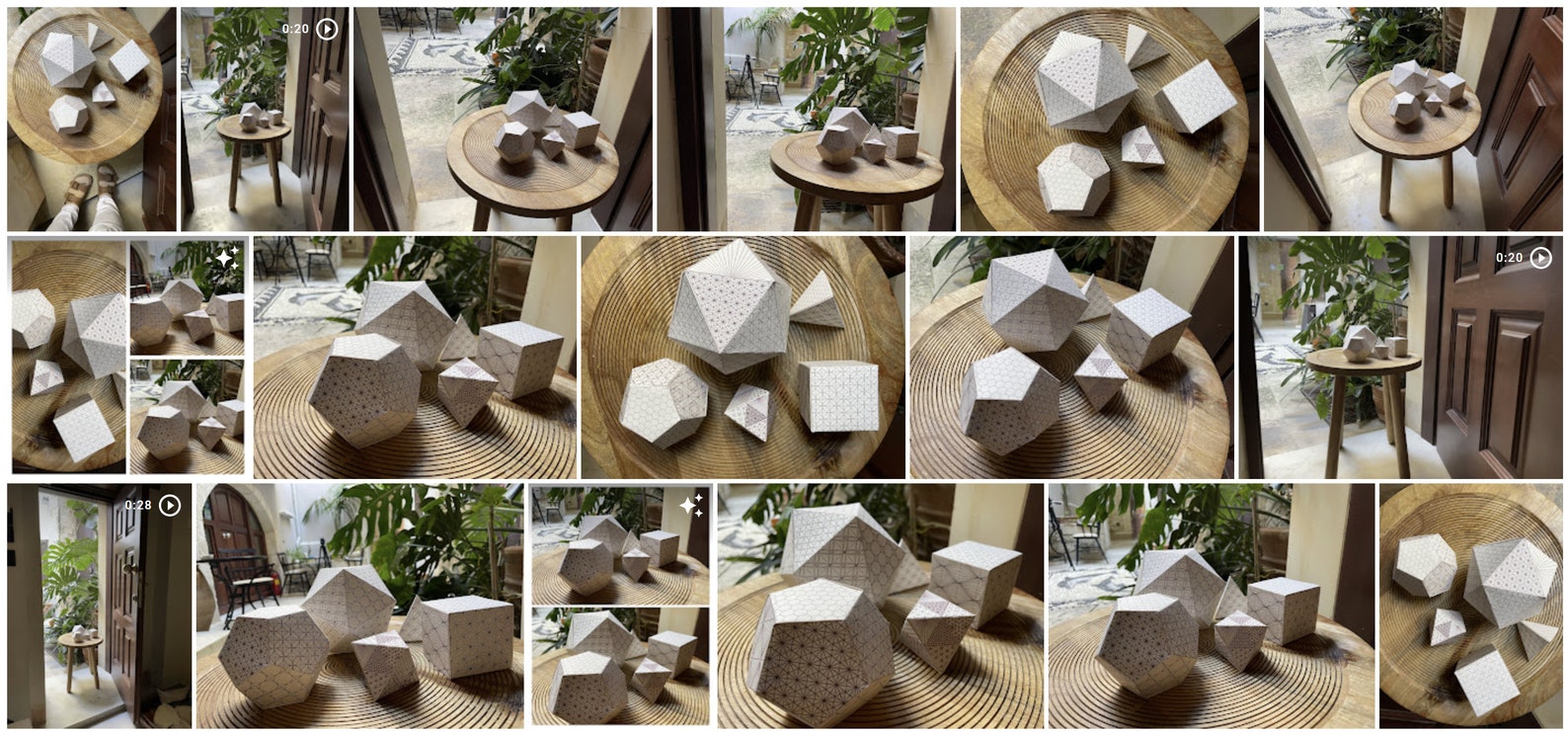 Platonic Solids Set Paper Craft PDF Templates-package of 5 Home Décor ...