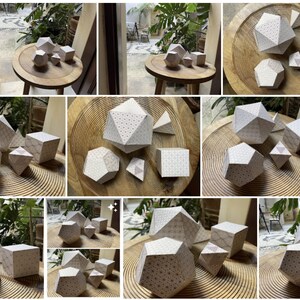Platonic Solids Set Paper Craft PDF Templates-package of 5 Home Décor ...