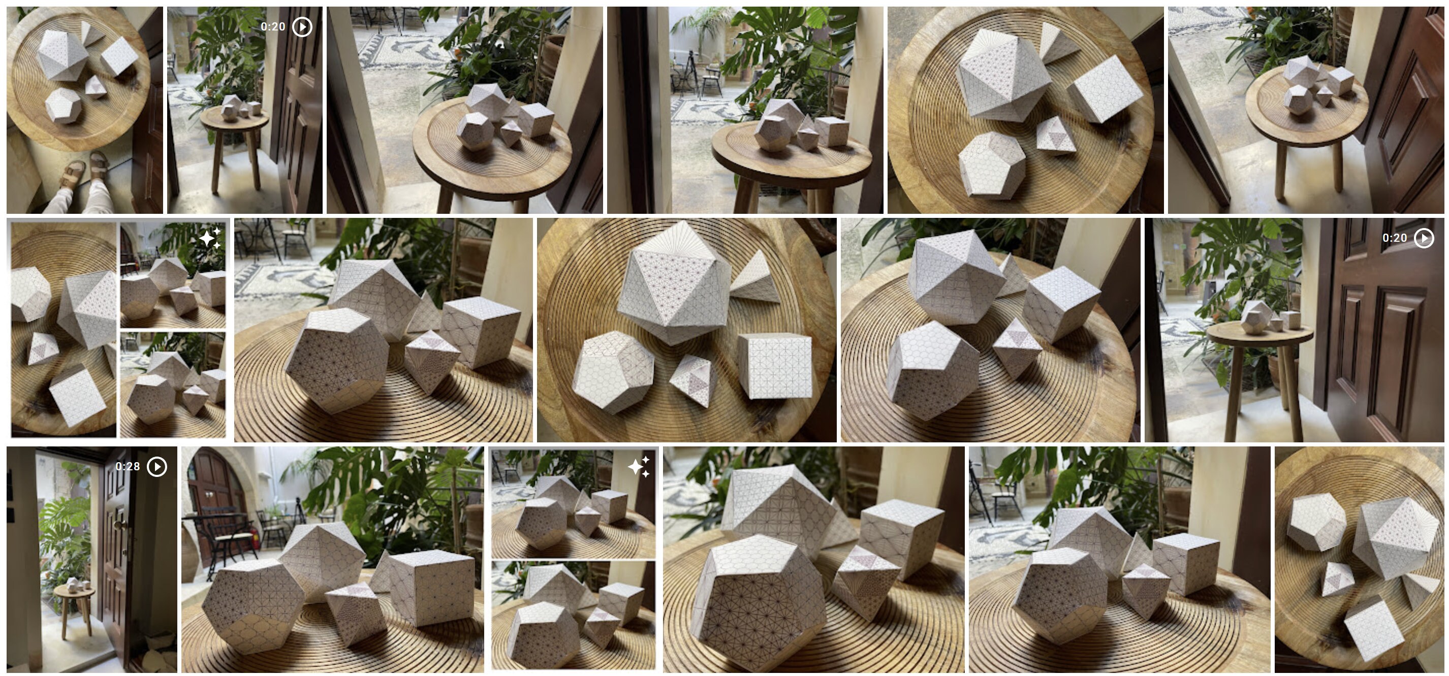 Platonic Solids Set Paper Craft PDF Templates-package of 5 Home Décor ...