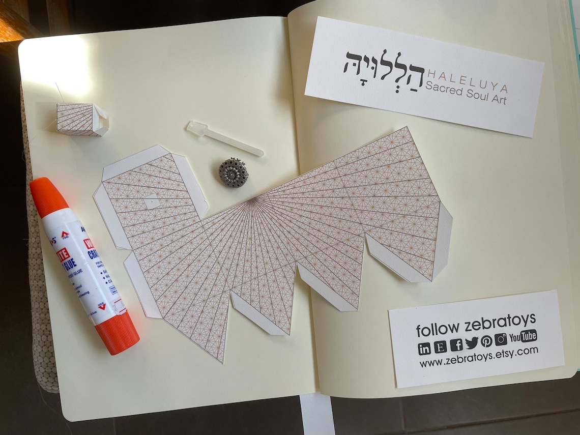 Blank Paper Craft Dreidel Hanukkah Gift Box Template-3d Model-holiday ...