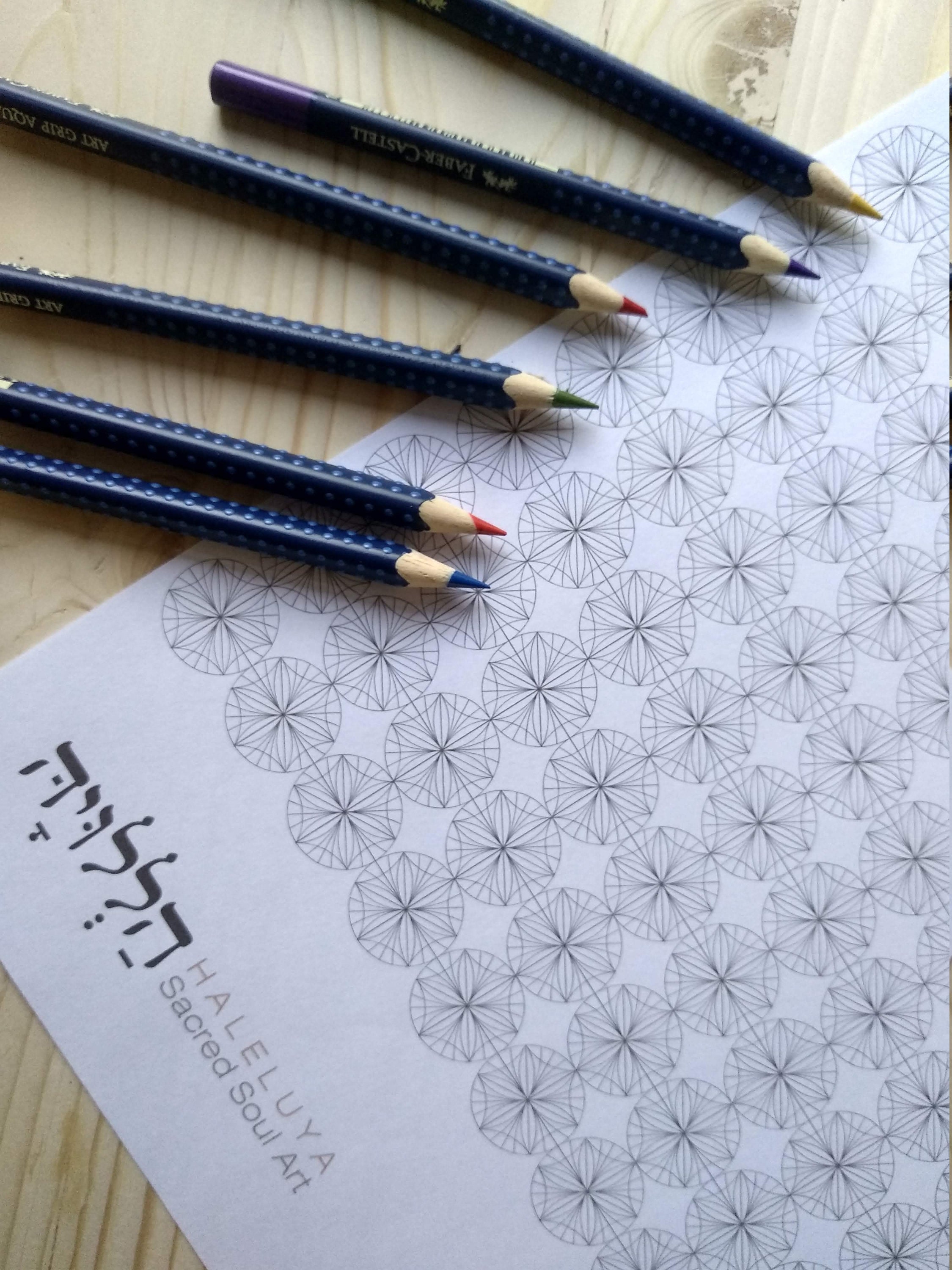 Small Seed of Life Pattern Blank Sheet-color Geometry - Etsy