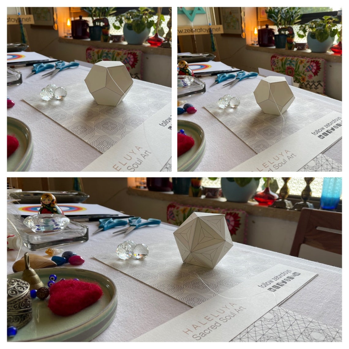 Platonic Solids Set 3D Papercraft Templates Pdf-package of 5-printable ...