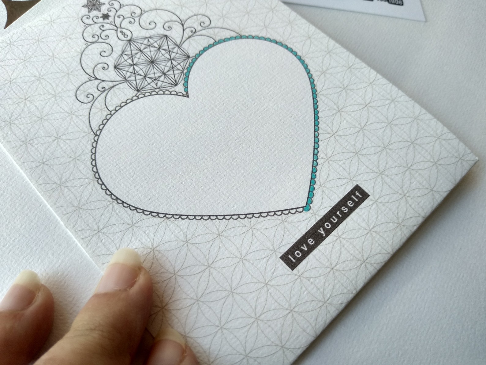 Self Love Coloring Page-love Yourself to Color-flower of Life Geometric ...