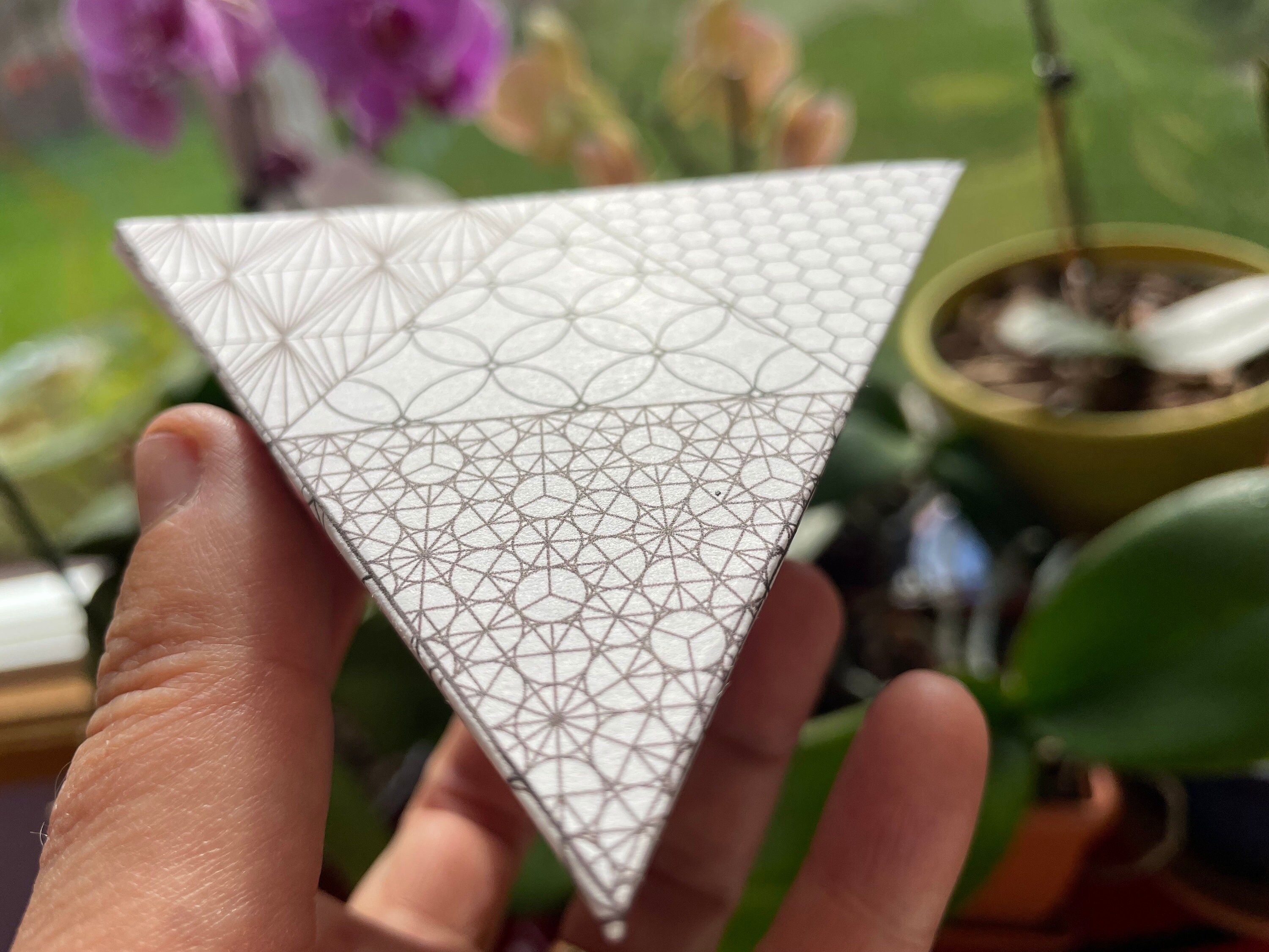 Tetrahedron 3D Papercraft Template-home Décor Ideas-platonic Solids ...