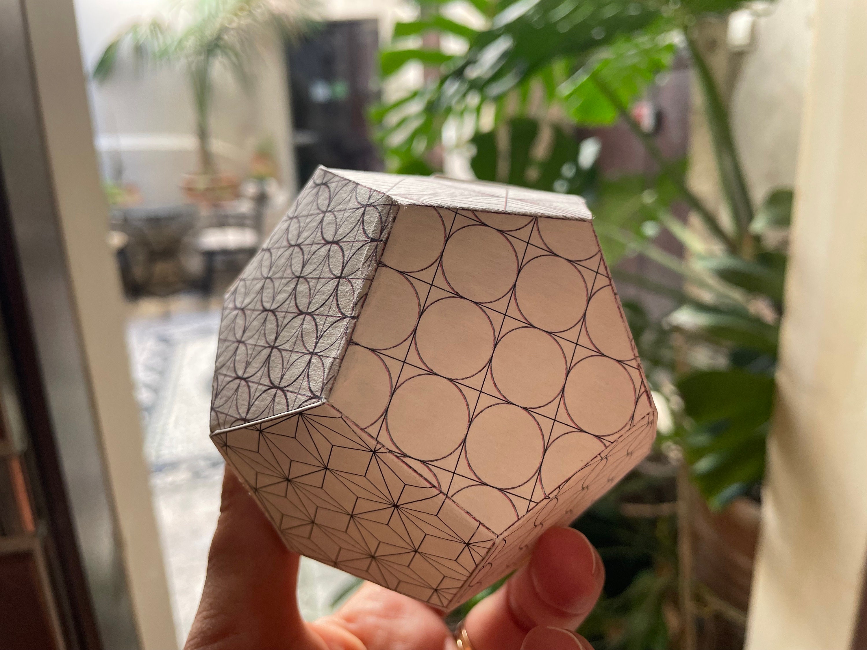 Dodecahedron 3D Papercraft Model Coloring Template-home Décor Ideas ...