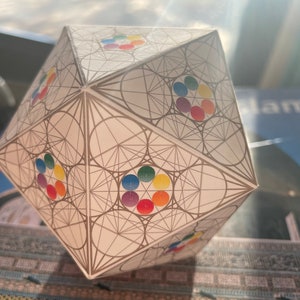 Icosahedron 3D Papercraft Template Pdf-platonic Solids-printable Model ...