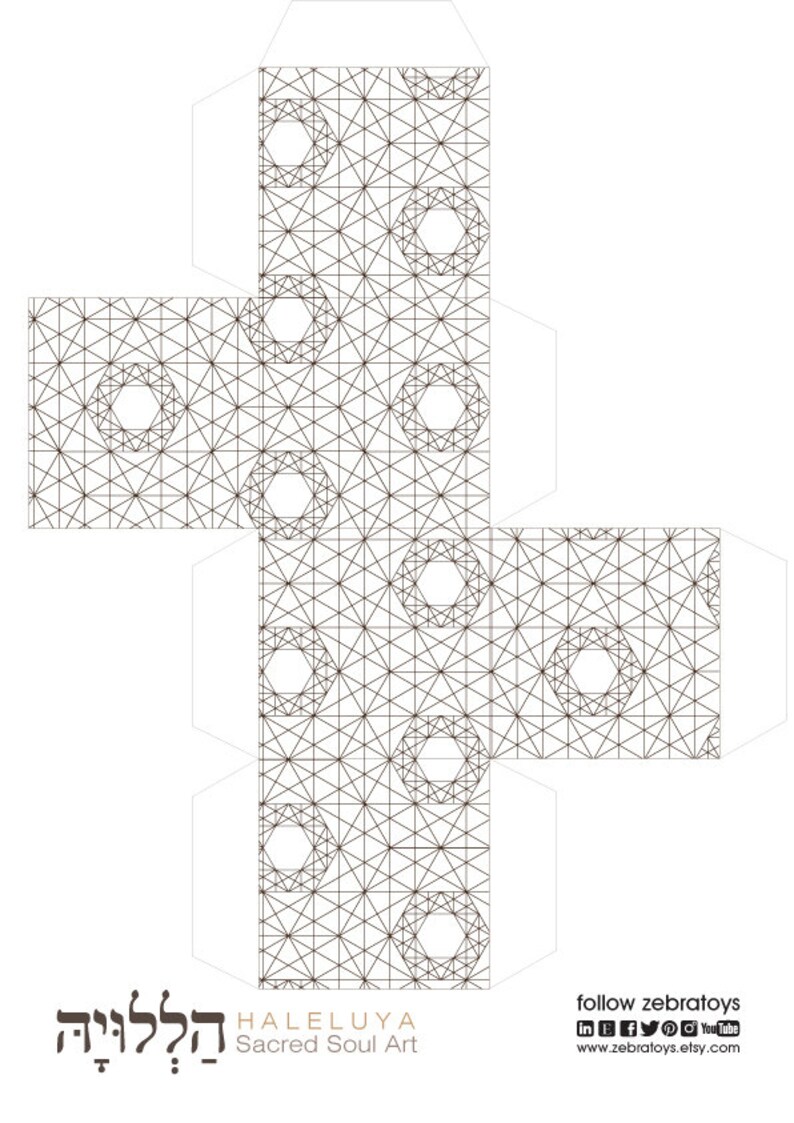 Hexahedron 3D Papercraft Template Pdf-platonic Solids-printable 3D ...