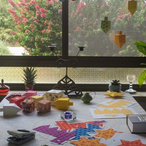 3D Paper Craft Orange Star of David-hanukkah Decorations-rainbow ...