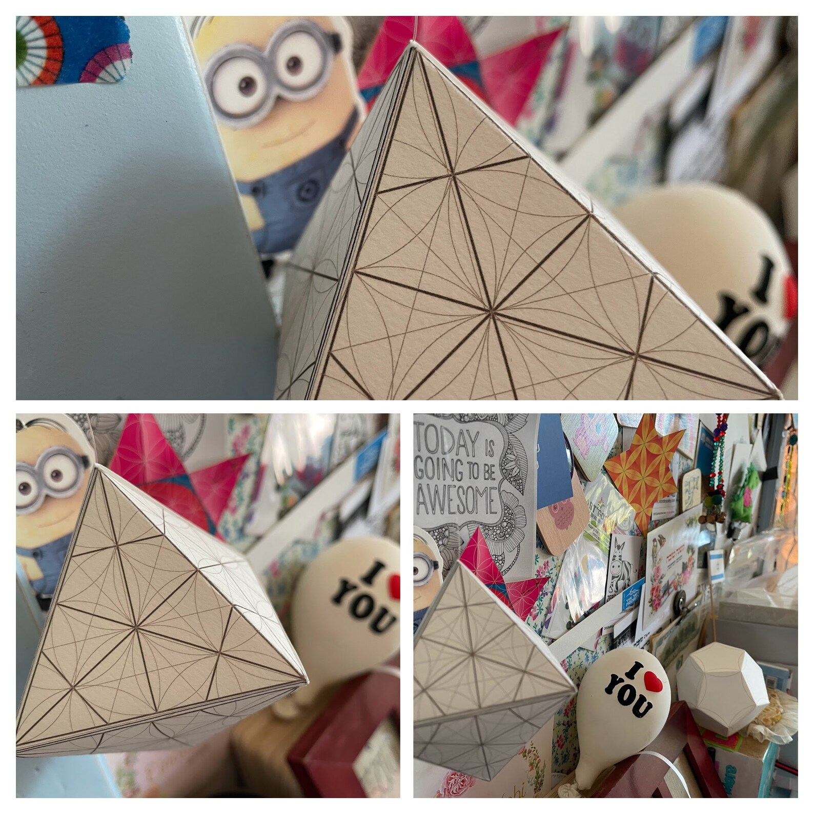 Octahedron 3D Papercraft Template Pdf-platonic Solids-printable Model ...