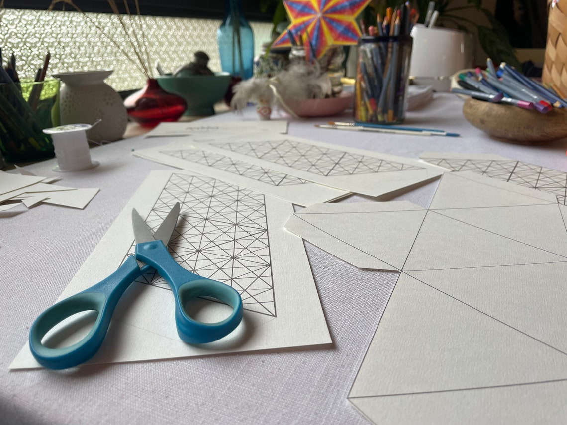 Merkaba 3D Papercraft Merkavah Template-pdf-printable DIY Model ...