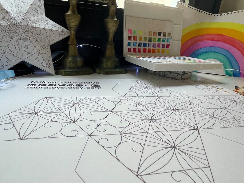 Octahedron 3D Papercraft Template Pdf-platonic Solids-printable 3D ...