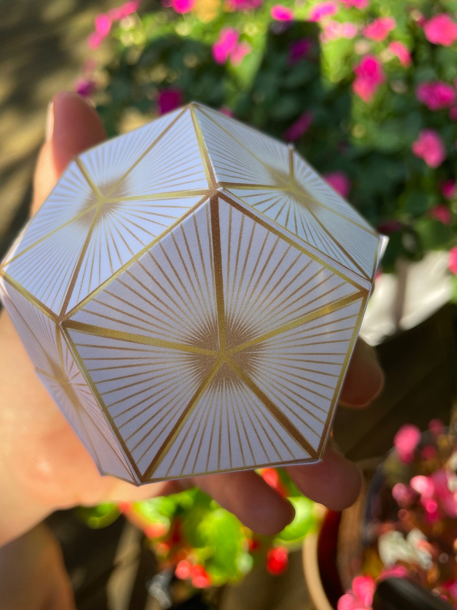 Dodecahedron 3D Papercraft Model-printable Gold Template-home Décor ...