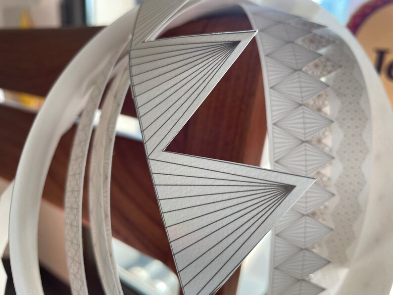 Craft Paper Crowns-template-triangles Geometry Glow-royal - Etsy