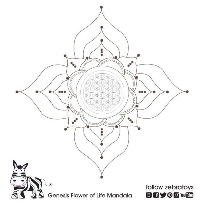 Flower of Life Coloring Book_sacred Geometry Mandalas-spiritual ...