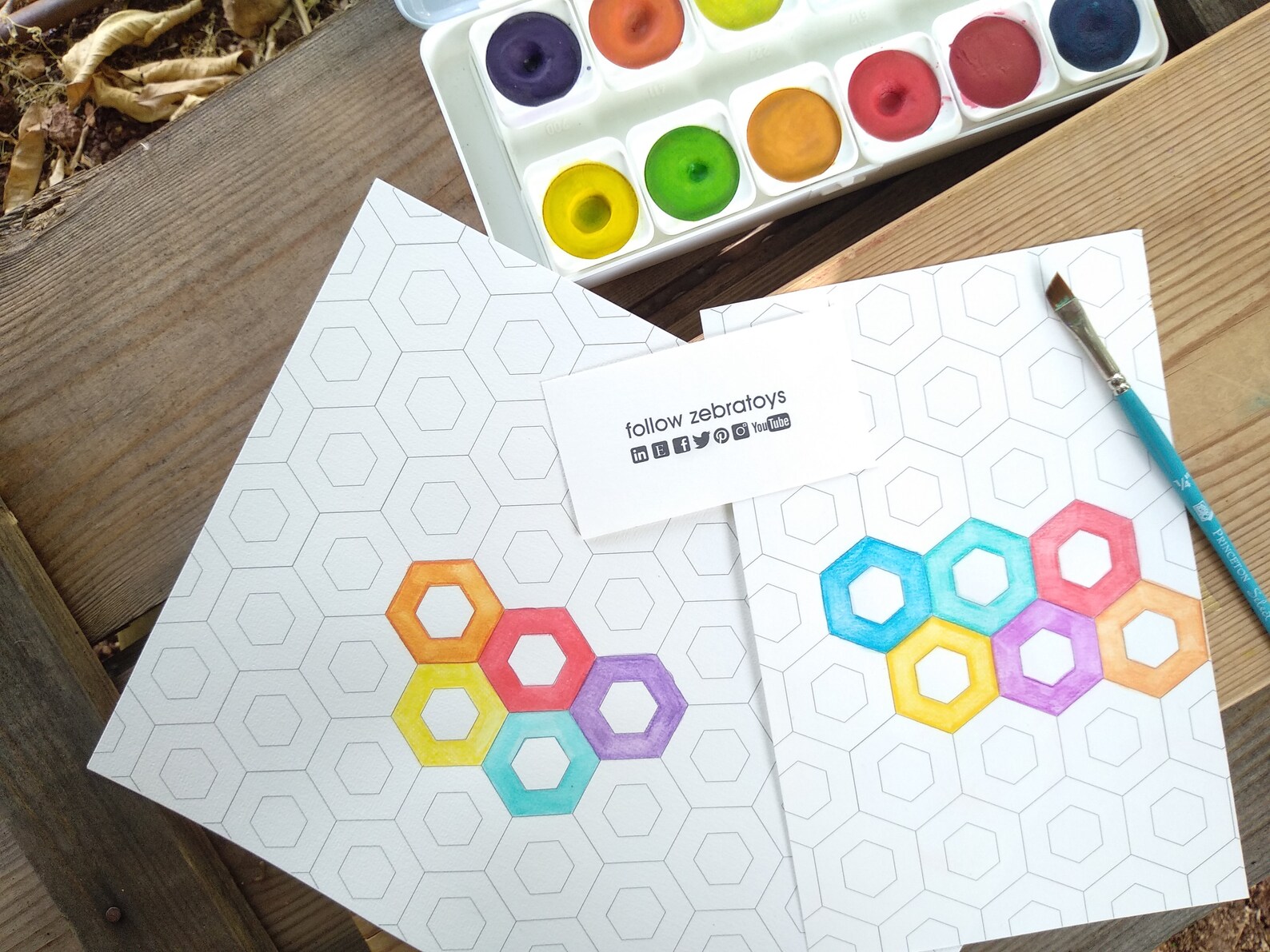 Large Hexagon Pattern Coloring Page Sheet-color Geometric - Etsy