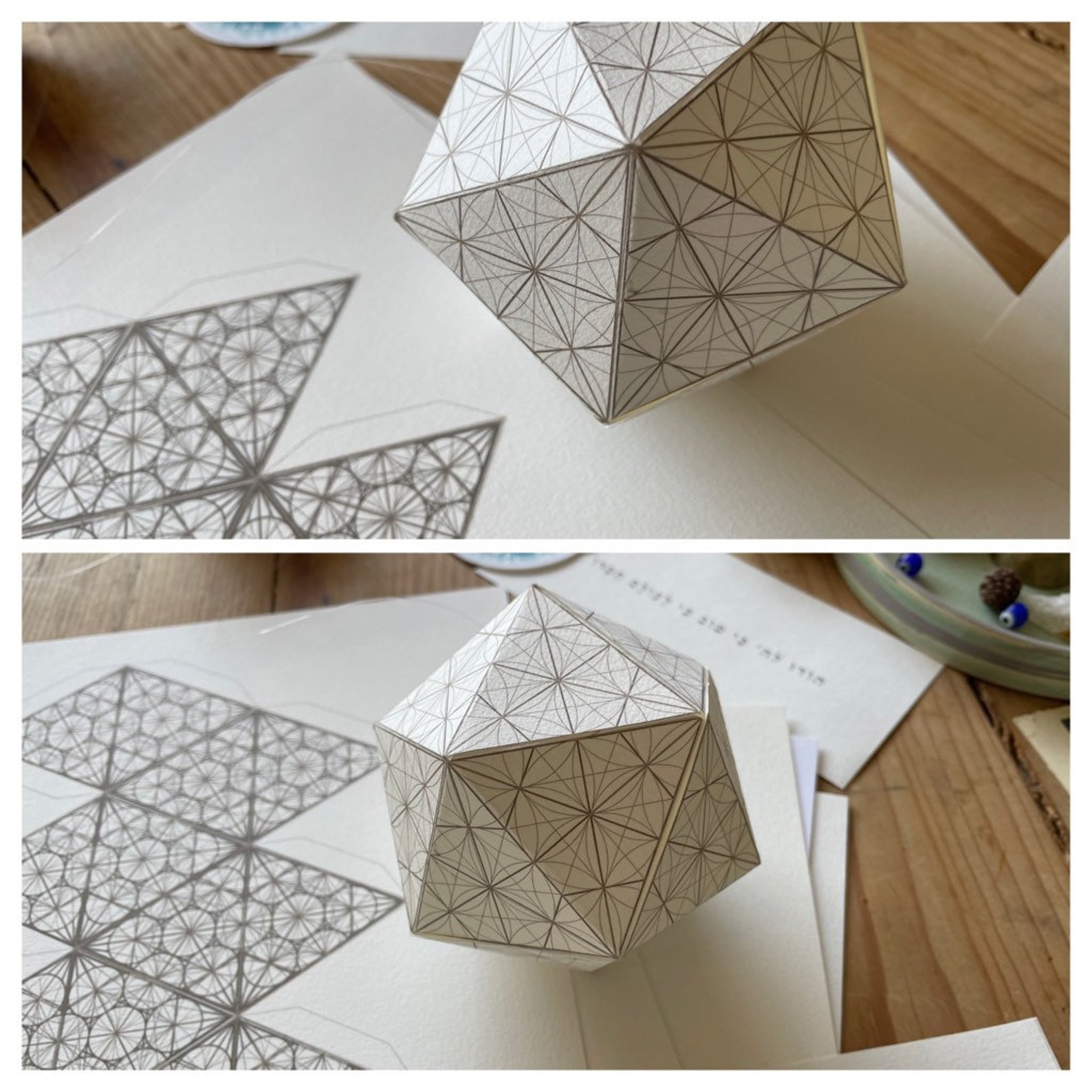 Icosahedron 3D Papercraft Template Pdf-platonic Solids-printable ...