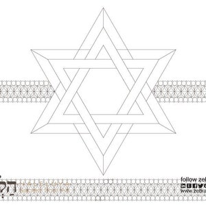 Craft Paper Star of David Crowns-printable Template-queen Esther Glow ...
