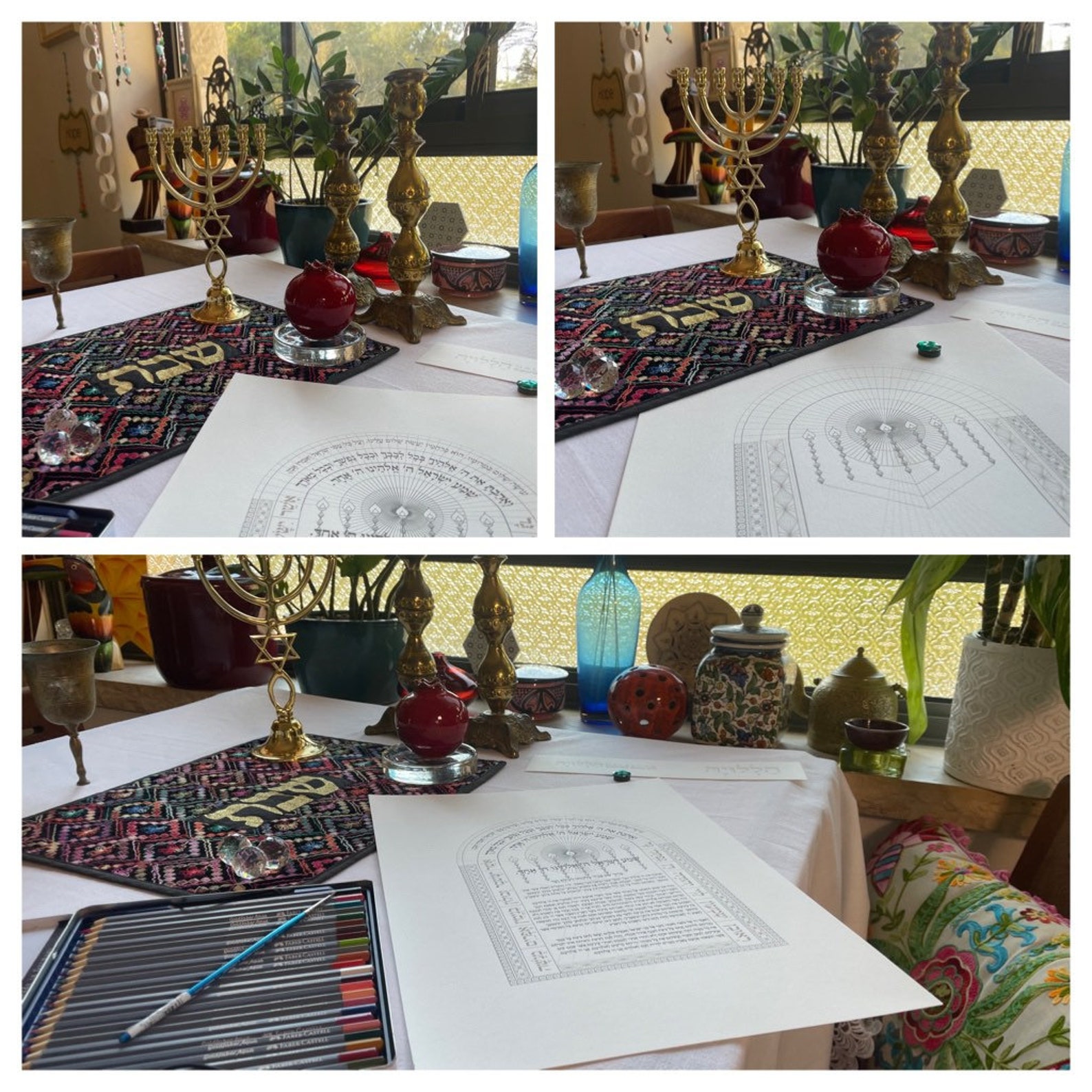 Shema Yisrael Prayer-poster to Print and Color-hebrew Faith Blessing ...