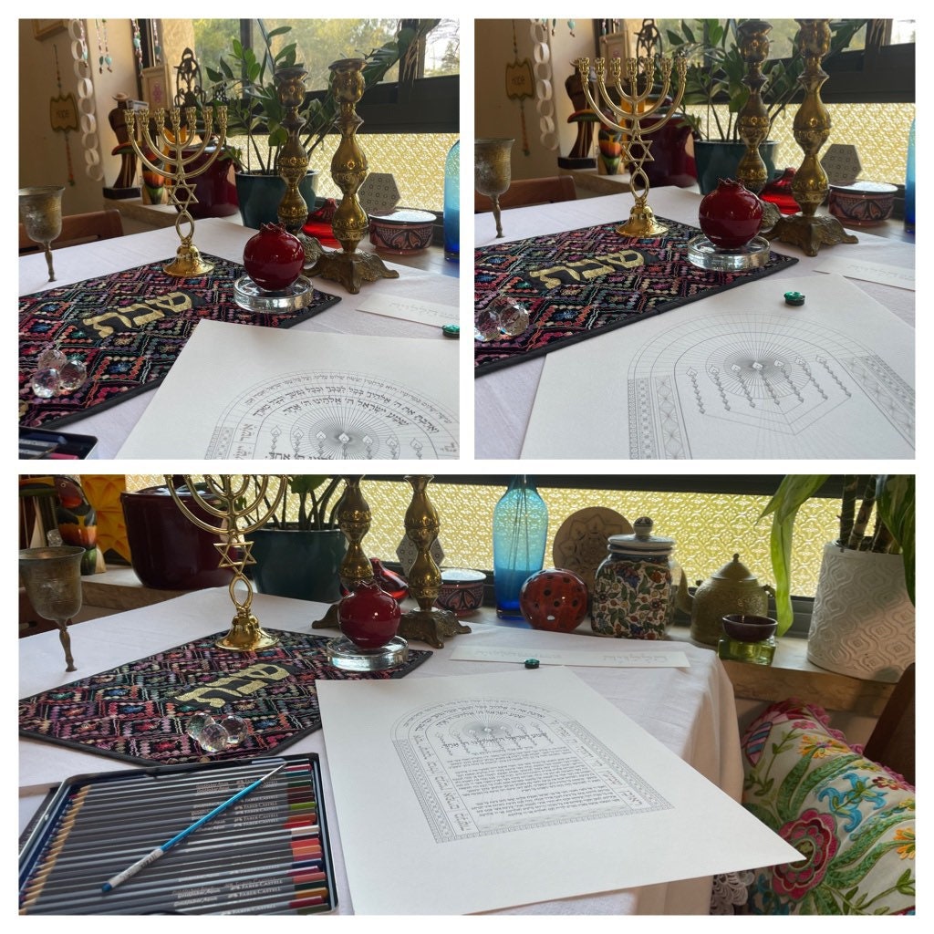 Shema Yisrael Prayer-poster to Print and Color-hebrew Faith Blessing ...