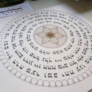 72 Names of God-mandala-divine Sacred Kabbalah-hebrew Torah Letters-judaism-jewish Art ...