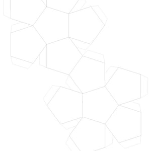 Dodecahedron 3D Papercraft Template Pdf-platonic Solids-blank Printable ...