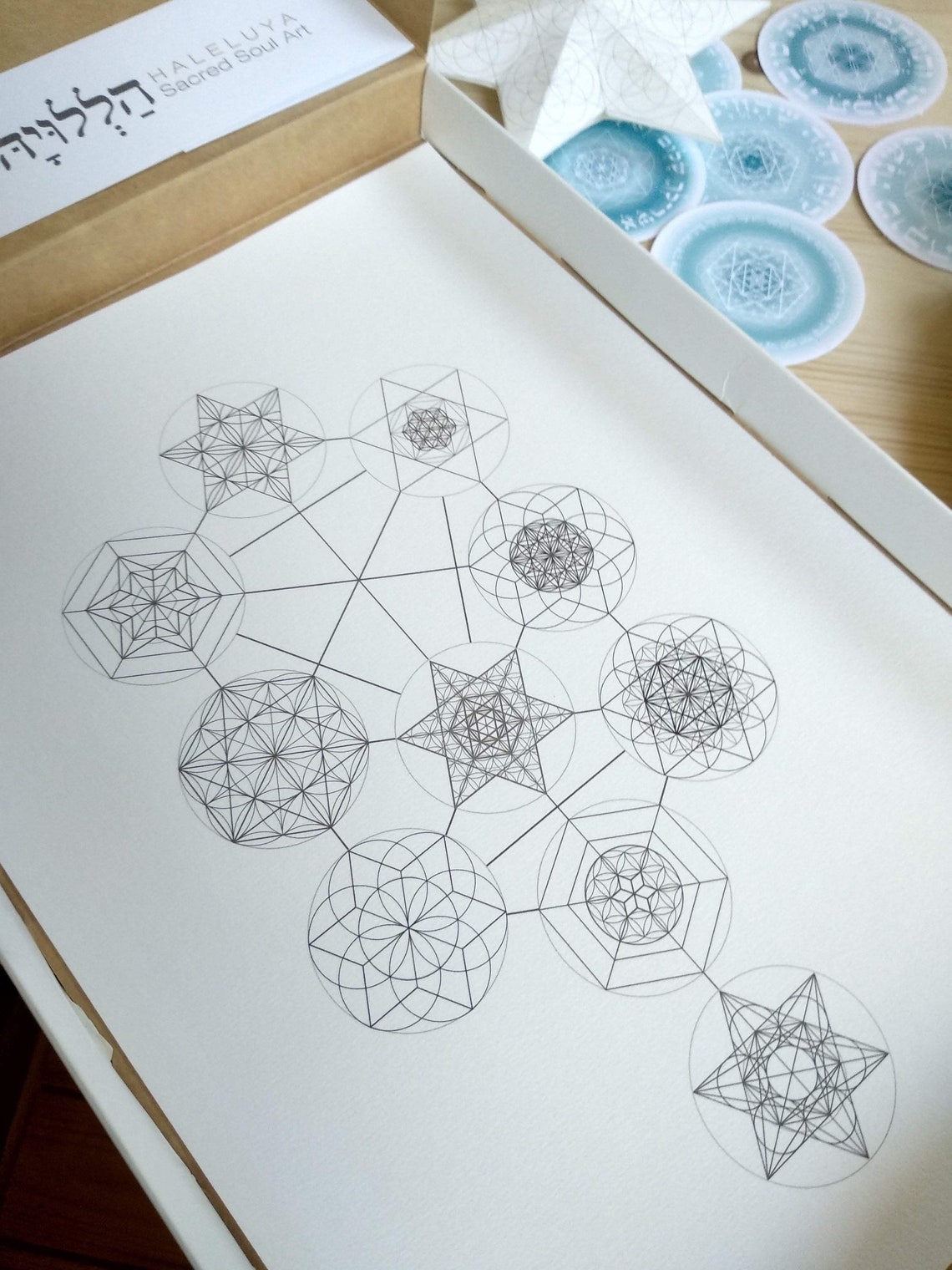 The Ten Sefirot-the Tree of Life-kabbalah Elements With Sacred Geometry ...