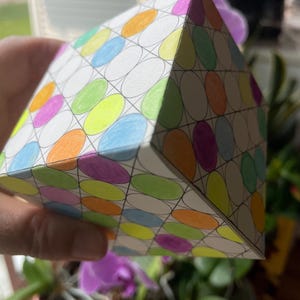 Hexahedron 3D Cube-printable Model-papercraft-pdf Template-platonic ...