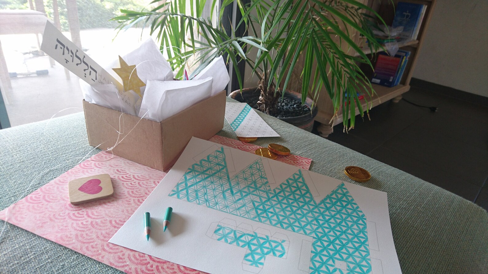 Hanukkah Decorations 3D Dreidel-paper Crafts-coloring Template ...