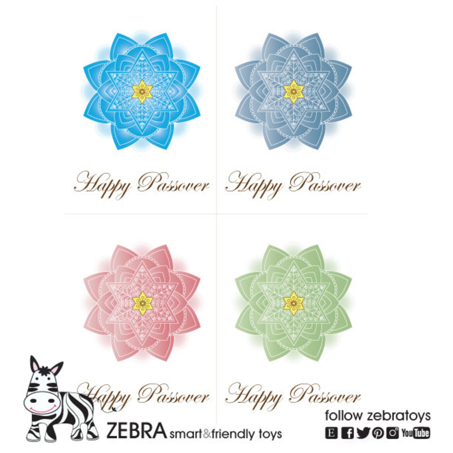 Passover Arts and Crafts Kit-printable Happy Passover Greeting Cards ...