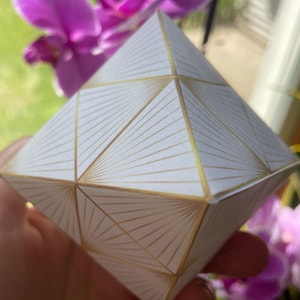 Gold Octahedron 3D Model Paper Craft Template-diy Home Décor Ideas ...
