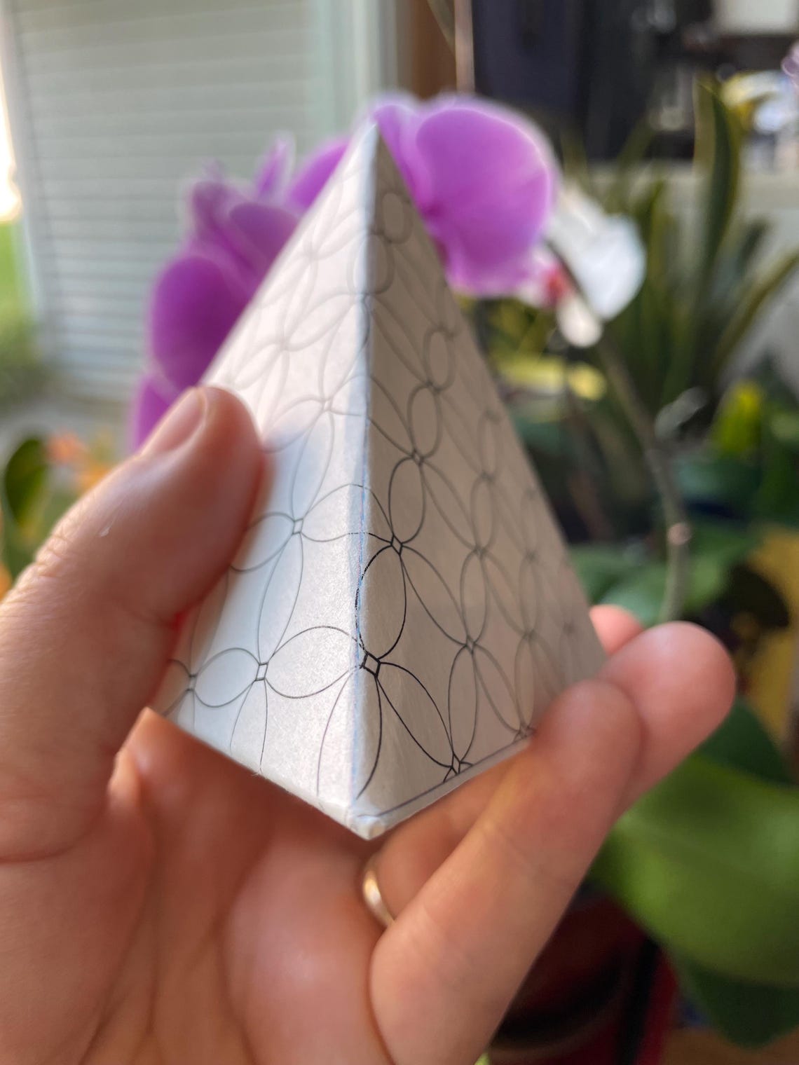 Tetrahedron Paper Craft 3D Template-home Décor Gift Ideas-platonic ...