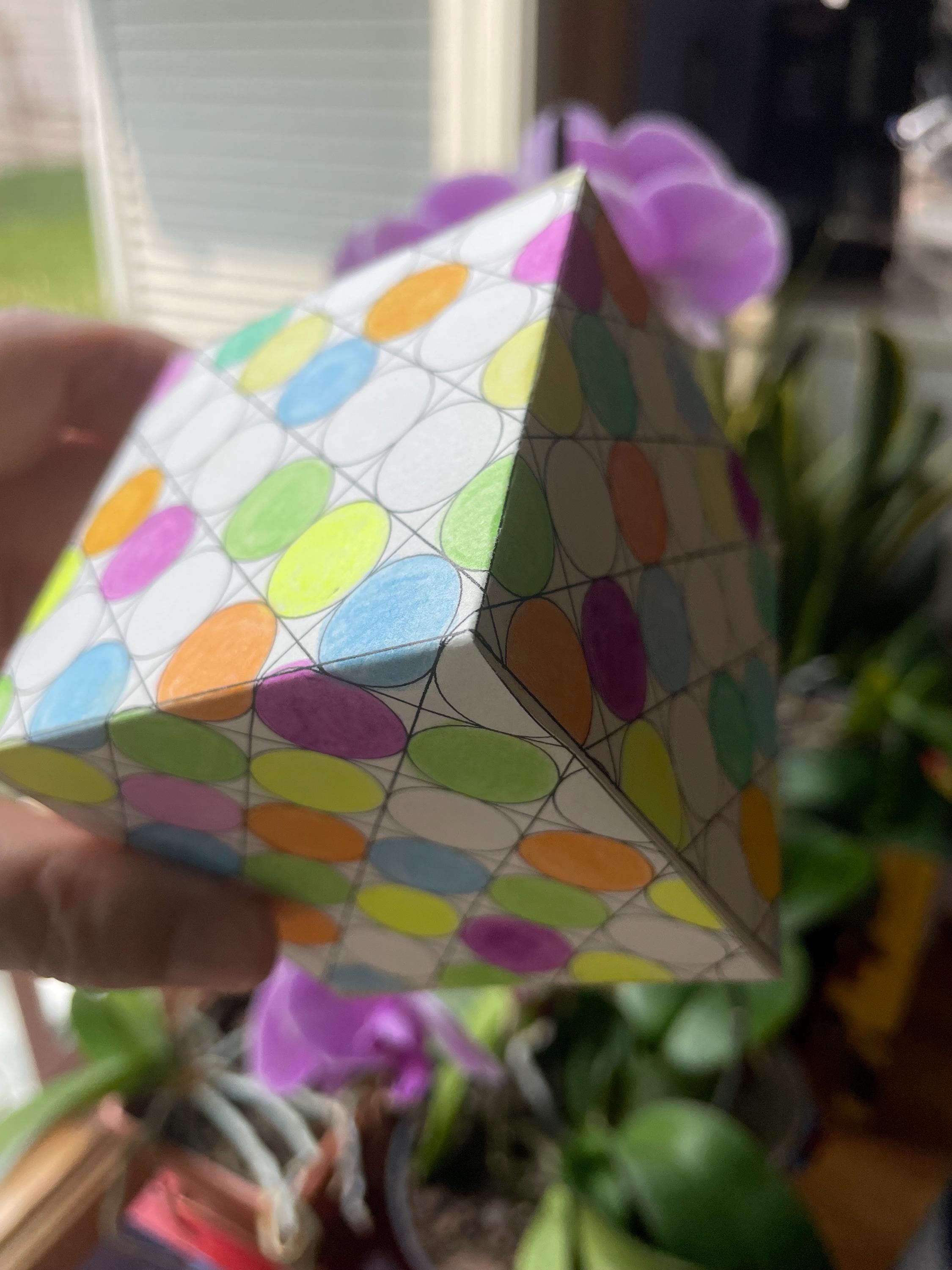 Hexahedron 3D Cube-printable Model-papercraft-pdf Template-platonic ...