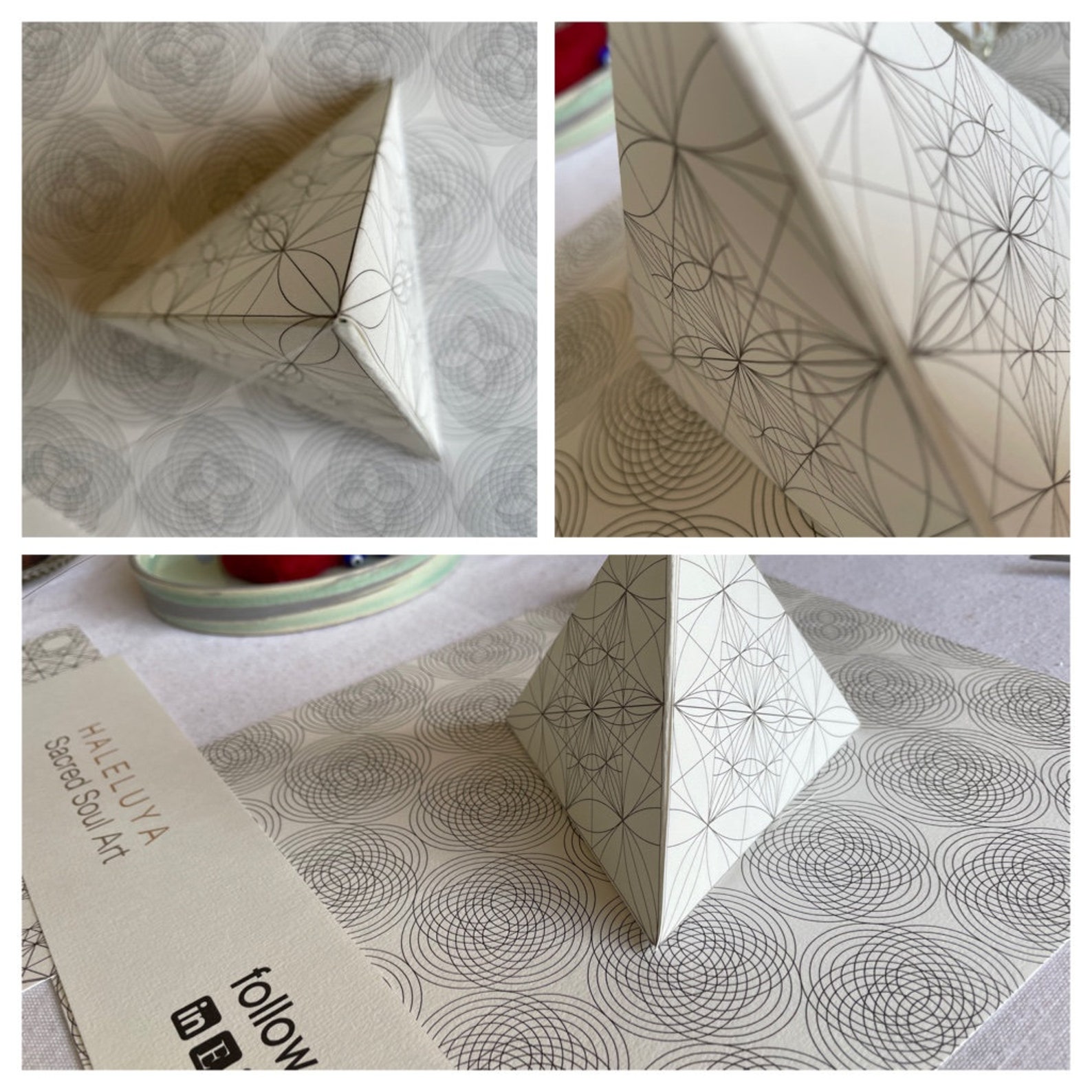 Tetrahedron 3D Papercraft Template Pdf-platonic Solids-color-printable ...