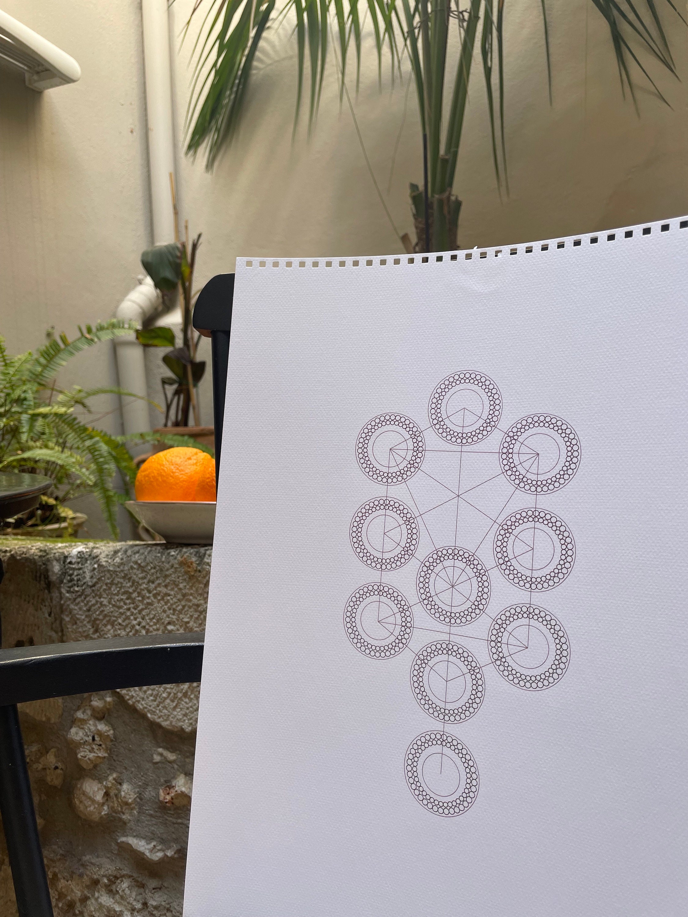 The Ten Sefirot Wall Art Coloring Page-10 Sephiroth-tree of Life Print ...