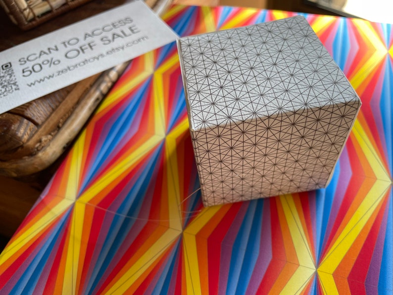 Paper Cube-geometric Ornament-craft 3d-template Pdf-holiday Decorations ...