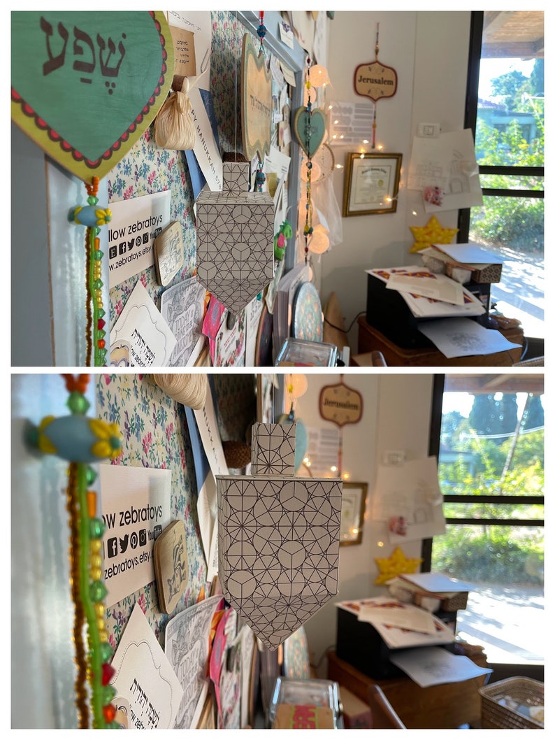 Hanukkah Dreidel Template-craft 3D Paper Model-geometric-holiday Party ...