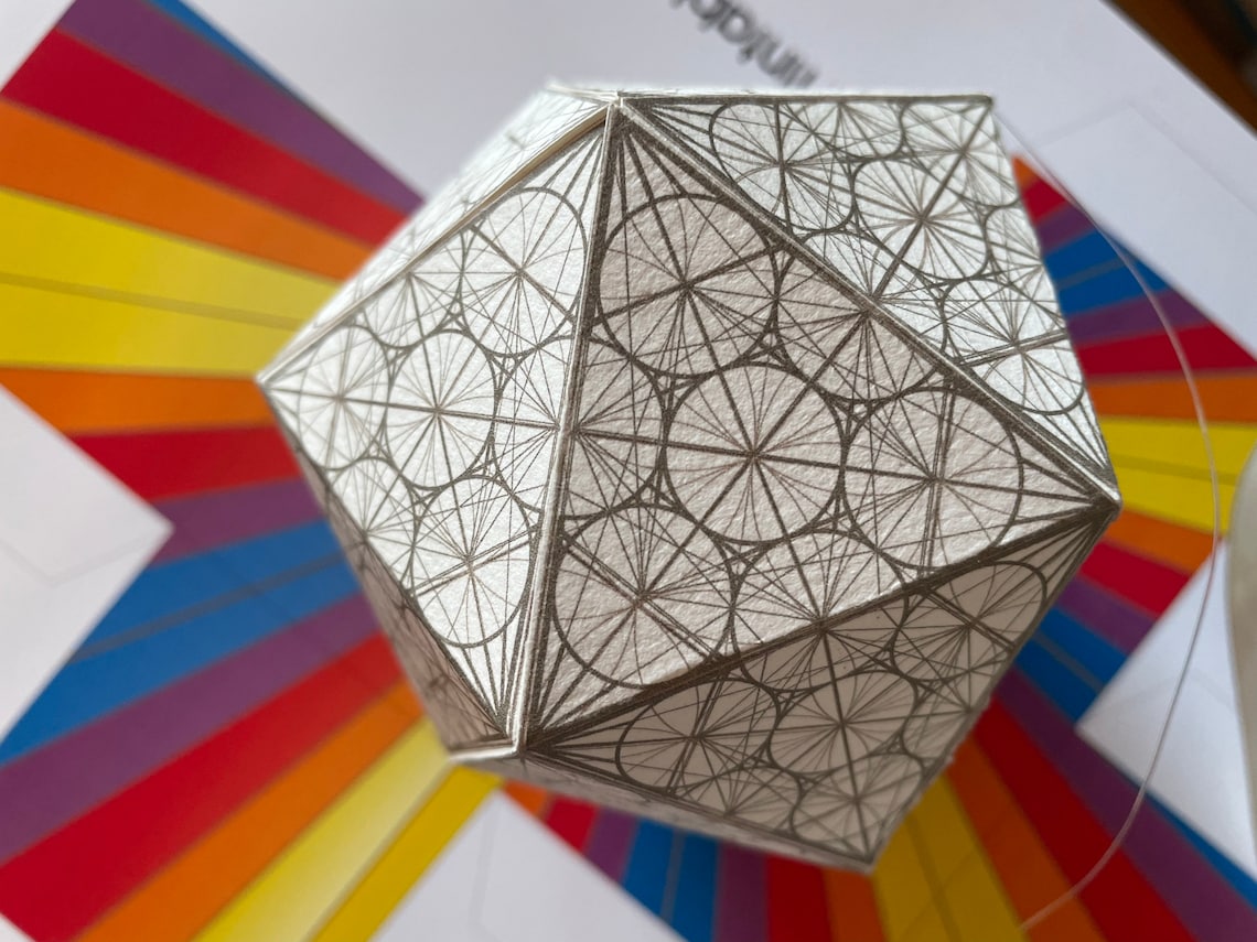 Icosahedron 3D Papercraft Template Pdf-platonic Solids-printable ...