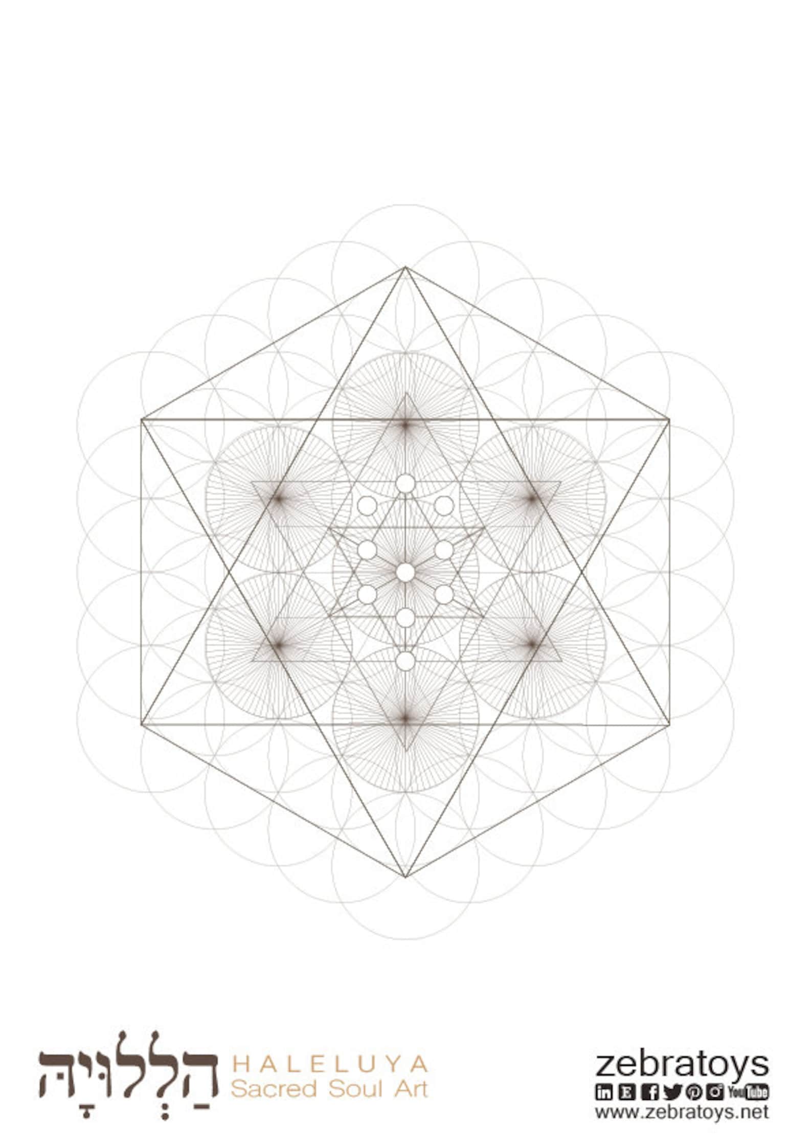 10 Sephiroth Coloring Page-ten Sefirot Printable-tree of Life-kabbalah ...