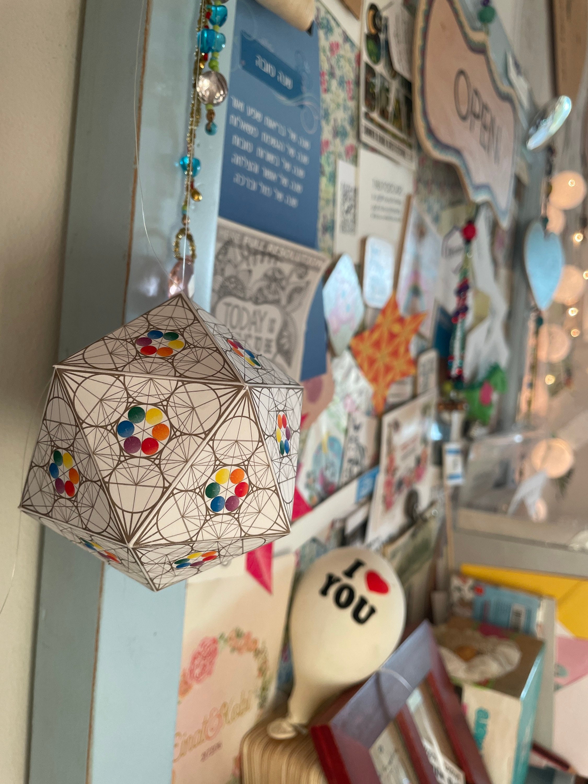 Icosahedron 3D Papercraft Template Pdf-platonic Solids-printable Model ...