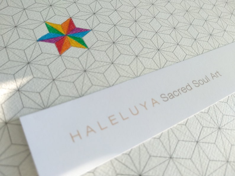 Stress Relief Coloring Page-stars Pattern Sheet-color Geometric Shapes ...