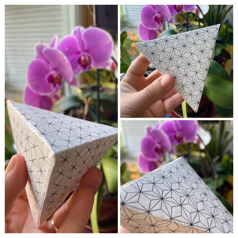 Tetrahedron Platonic Solids Paper Craft 3D Model-diy Template-stars ...