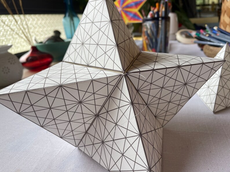 Merkaba 3D Papercraft Merkavah Template-pdf-printable DIY Model ...