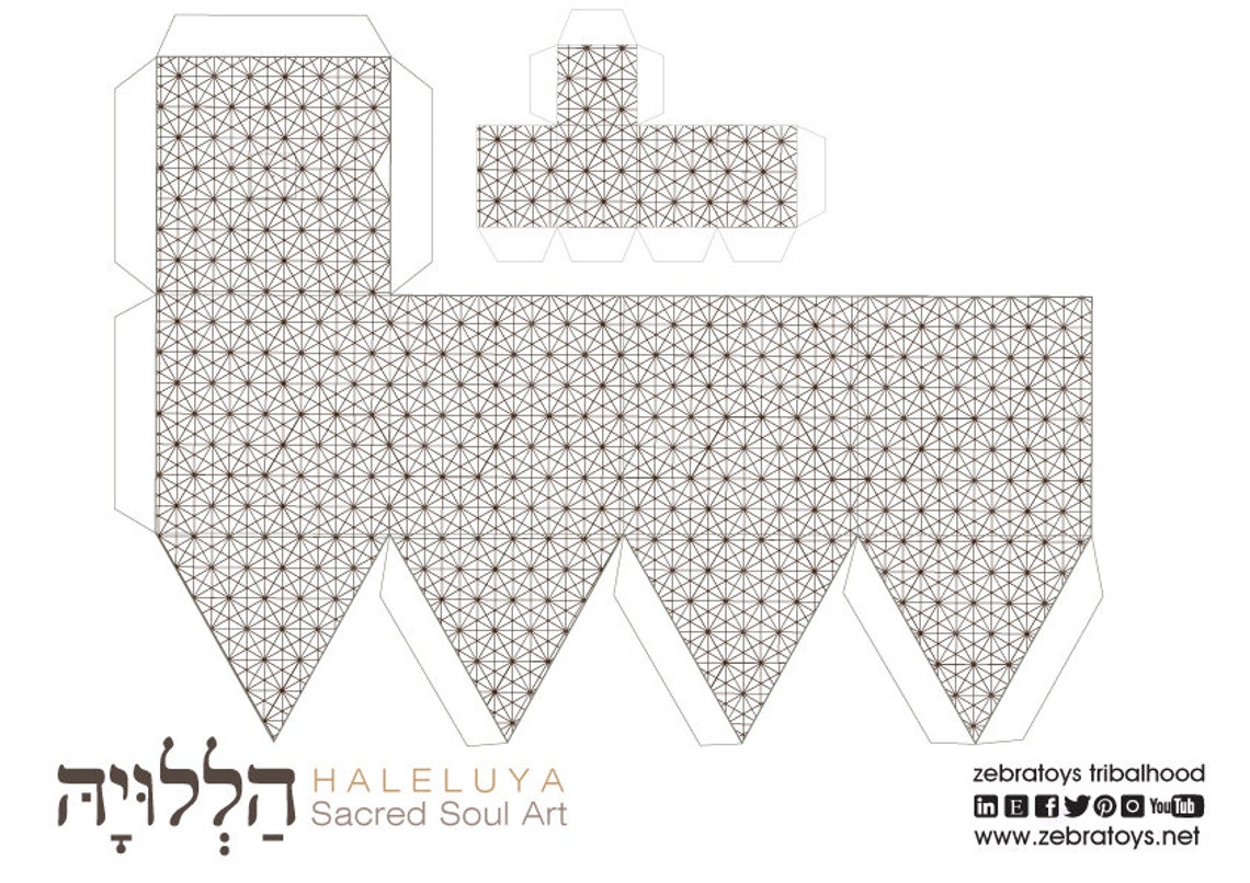 Hanukkah Dreidel-3d Paper Craft Template-geometric-model-holiday Party ...