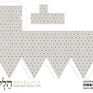 Hanukkah Dreidel-3d Paper Craft Template-geometric-model-holiday Party ...